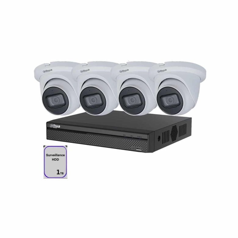 Dahua 4 Channel CCTV Security Kit: 4 Channel 4K NVR (1TB), 4 x 6MP ...
